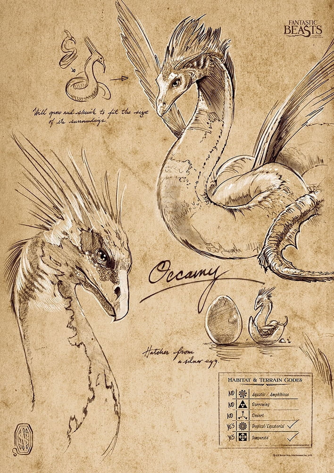 Fantastic Beasts And Where To Find Them (Occamy Sketchbook) MightyPrint ...