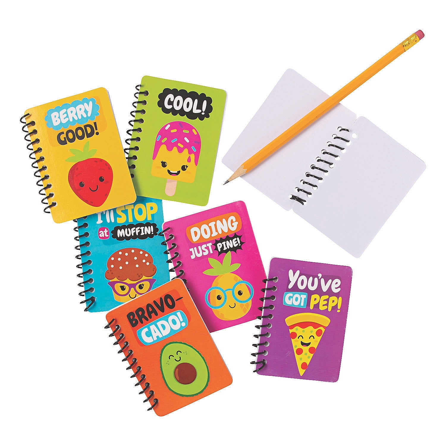 Fantastic Food Friends Mini Notebooks - Party Favors - 24 Pieces ...