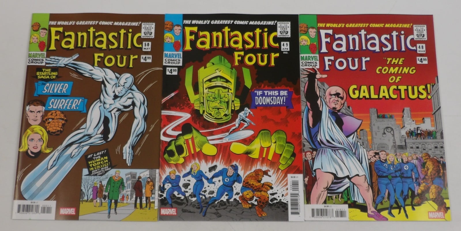 Fantastic Four #48-50 VF/NM complete story Facsimile Edition -Galactus Trilogy ; Marvel ...
