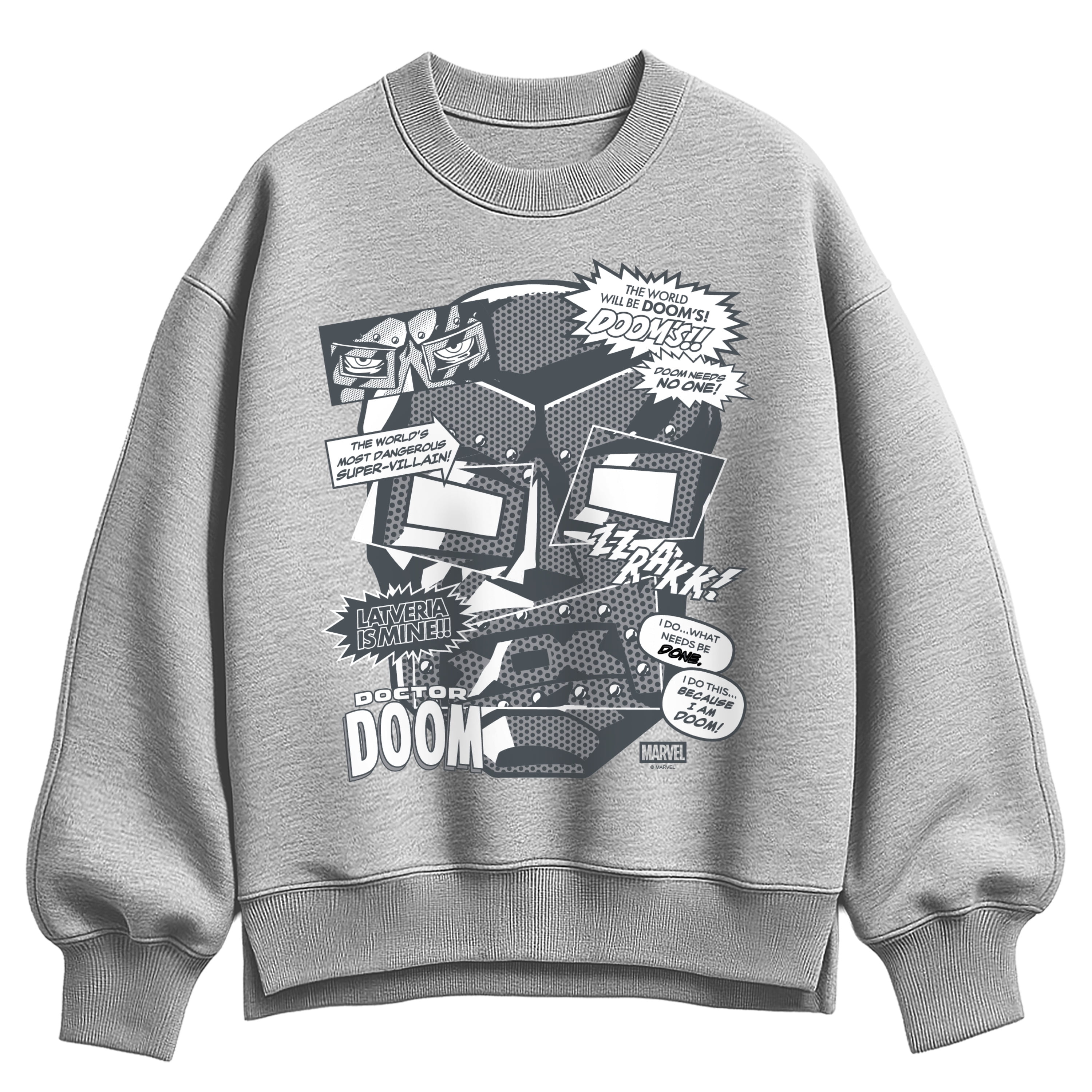Fantastic Four - Doom Cut Paper - Women's Oversized Fleece Crew ...