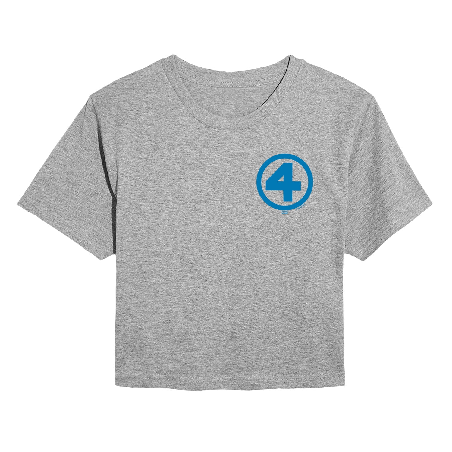Fantastic Four - Fantastic Four Blue - Juniors Cropped Graphic T-Shirt ...