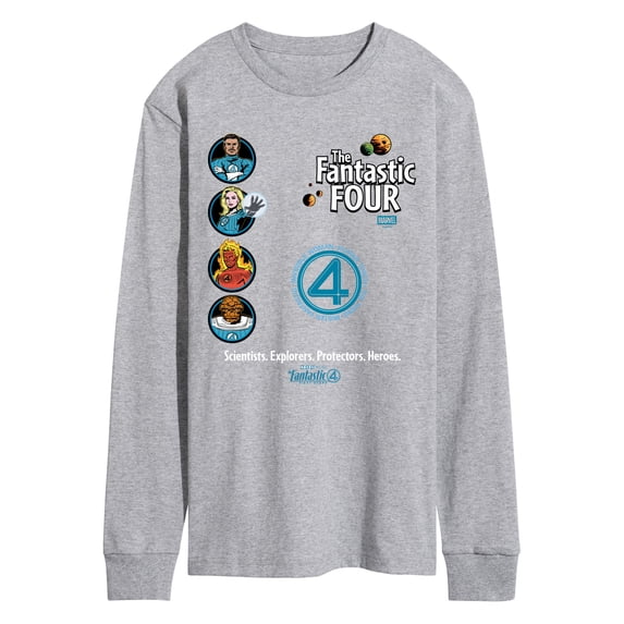 Fantastic Four - Faux Hit - Men's Long Sleeve Graphic T-Shirt - Walmart.com