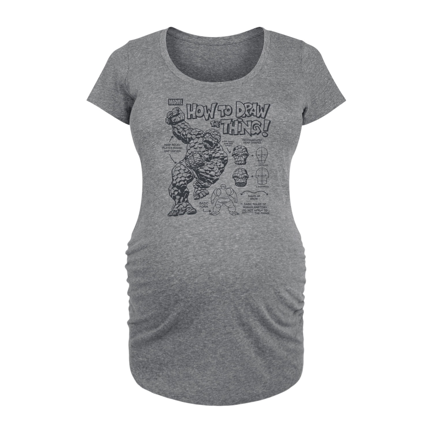 Fantastic Four - How To Draw The Thing - Women's Maternity Scoop Neck ...