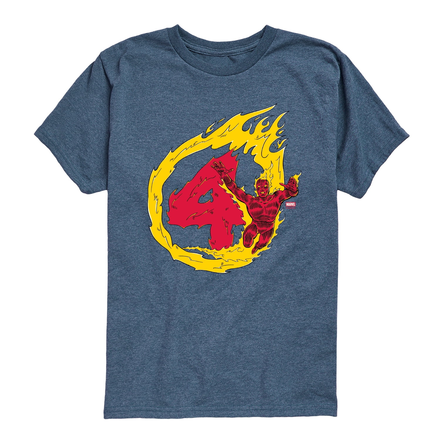 Fantastic Four - Human Torch - Youth Boys Short Sleeve Graphic T-Shirt ...
