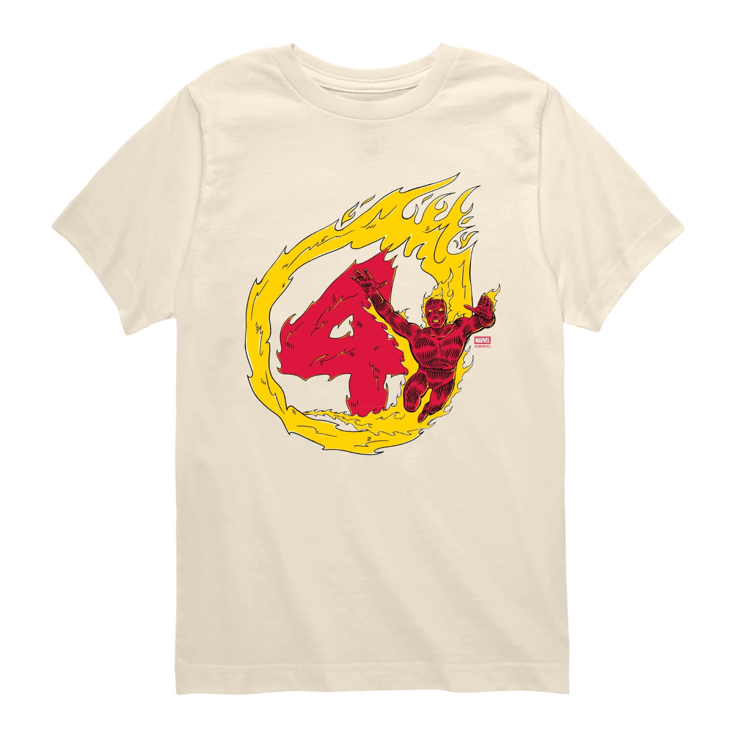 Fantastic Four - Human Torch - Youth Boys Short Sleeve Graphic T-Shirt ...