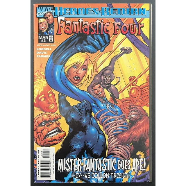 Fantastic Four Mister Fantastic 3 Marvel Comic Book Mar 1998 Direct