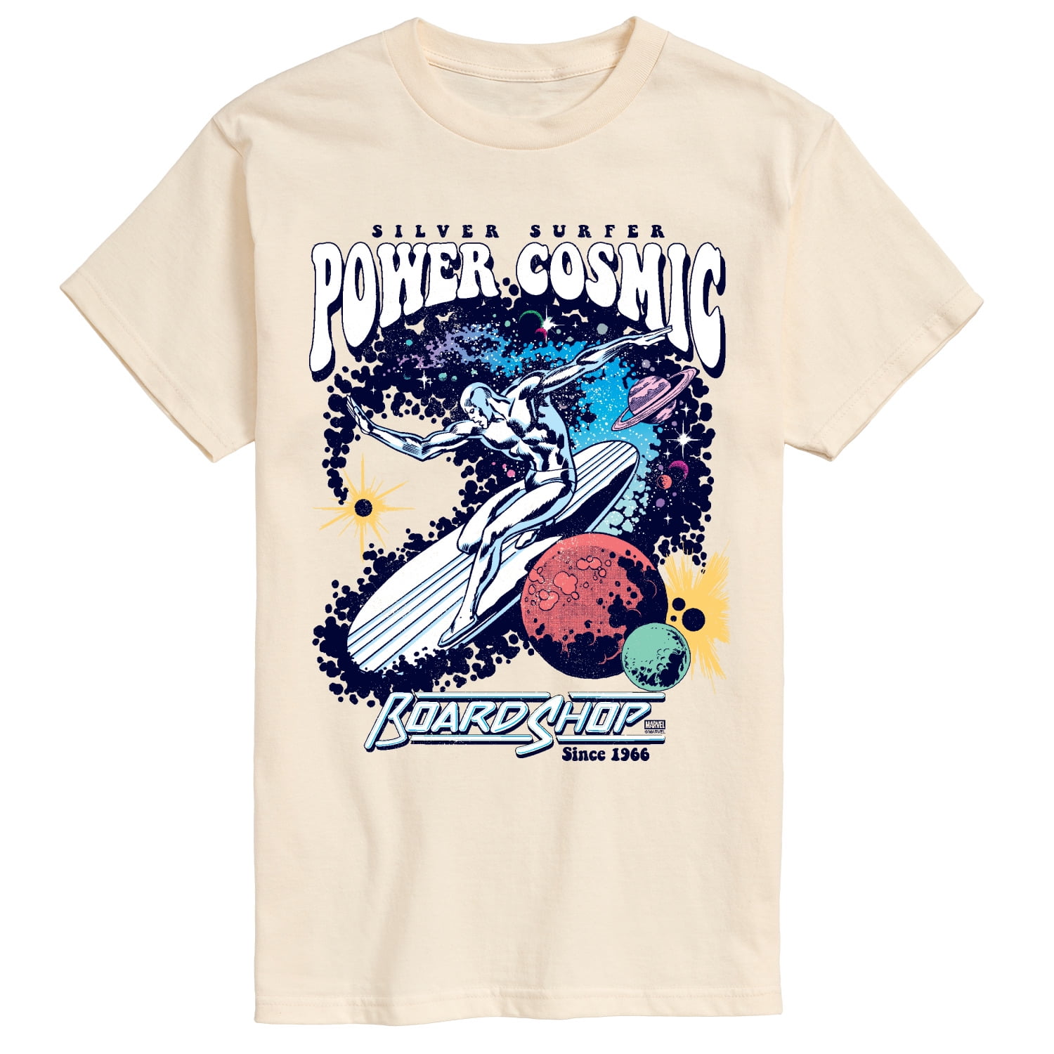 Fantastic Four - Power Cosmic Surf - Men's Short Sleeve Graphic T-Shirt ...