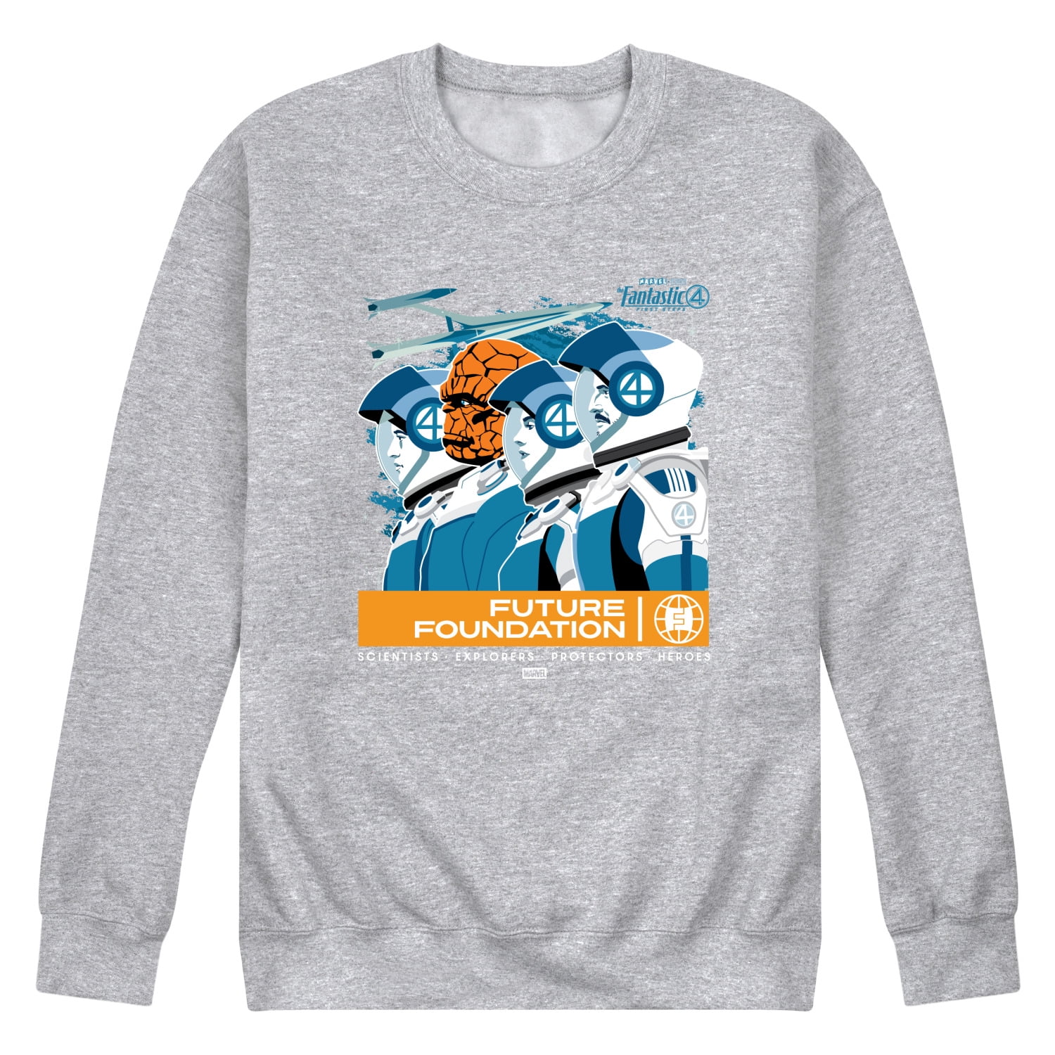Fantastic Four - Retro Poster - Men's Crew Fleece Sweatshirt - Walmart.com
