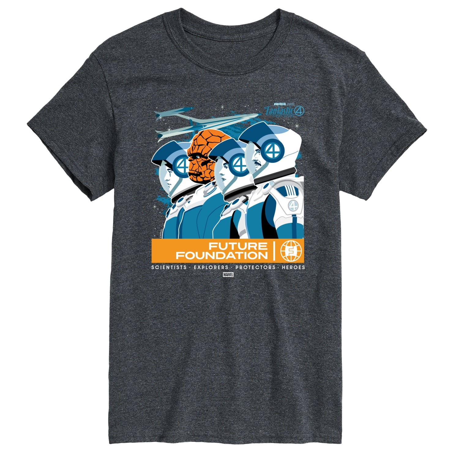 Fantastic Four - Retro Poster - Men's Short Sleeve Graphic T-Shirt ...