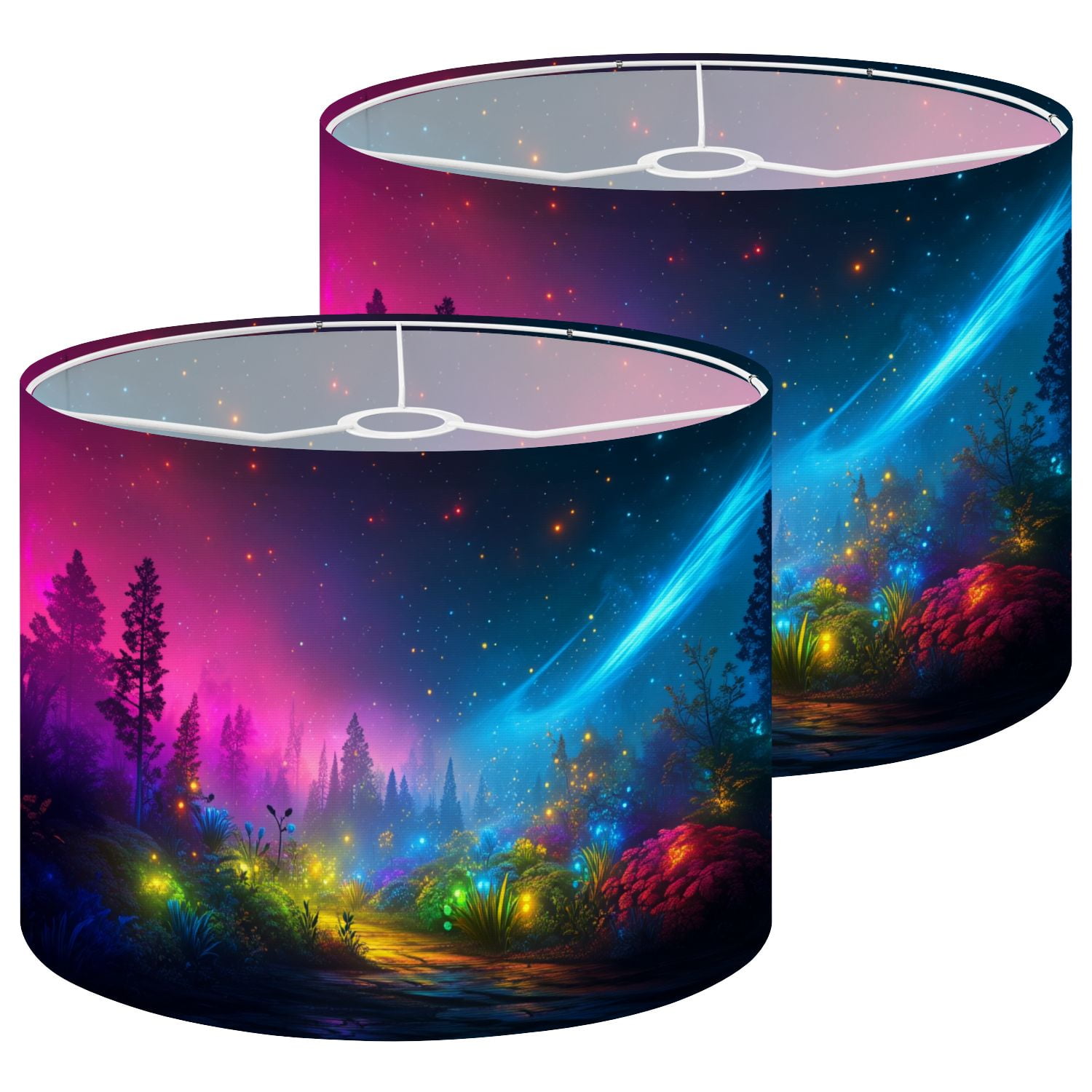 Fantastic Lampshades 2 Pack Fantastic Starry Light Purple Dream Modern ...