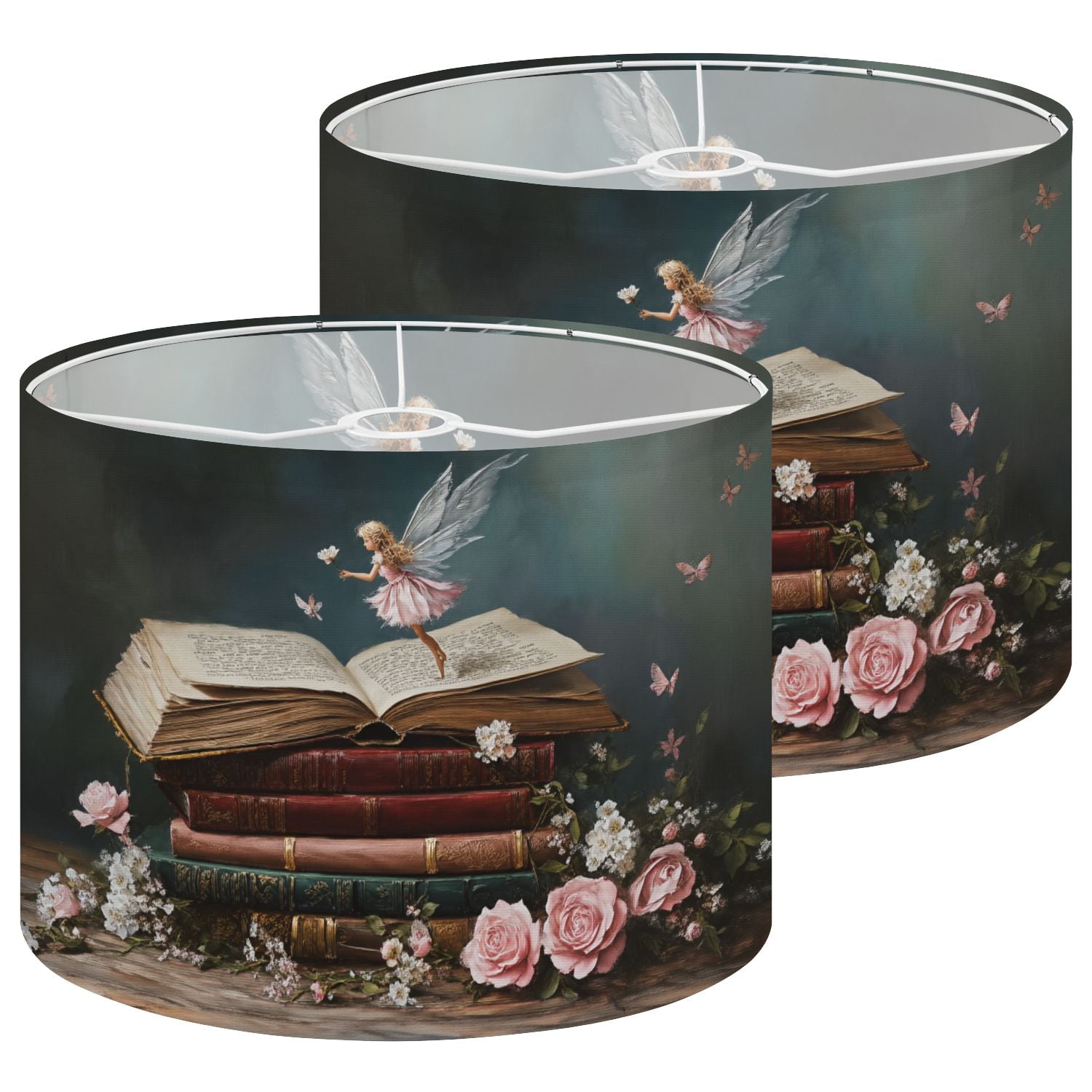 Fantastic Lampshades 2 Pack Vintage Floral Book Victorian Dark Academia ...
