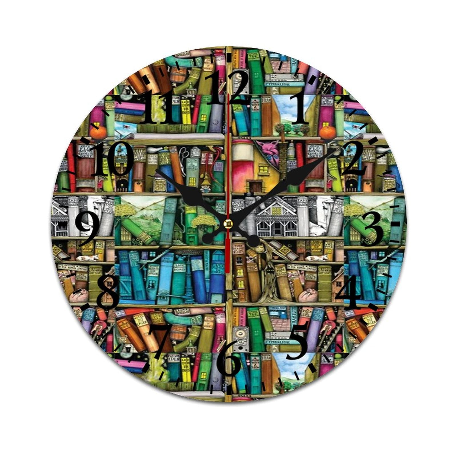 Fantastic Library Wall Clock Modern Design Clocks Wall Hanging Home ...