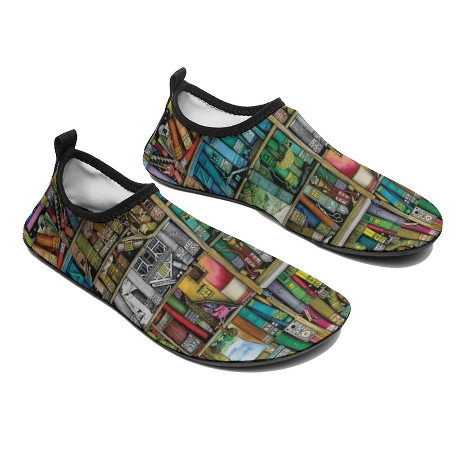 Fantastic Library Water Shoes Beach Slip-on Shoes for Men Women Swim ...