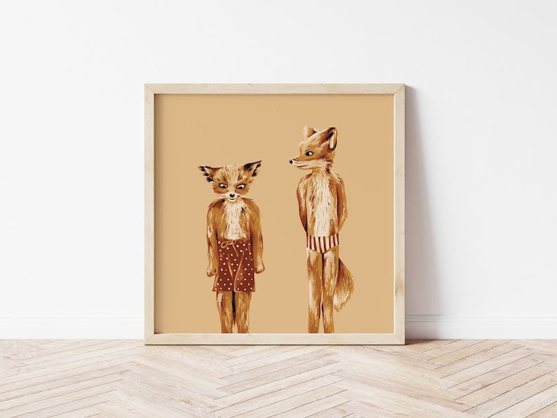 Fantastic Mr. Fox - Ash & Kristofferson Wall Art Print | Wes Anderson ...
