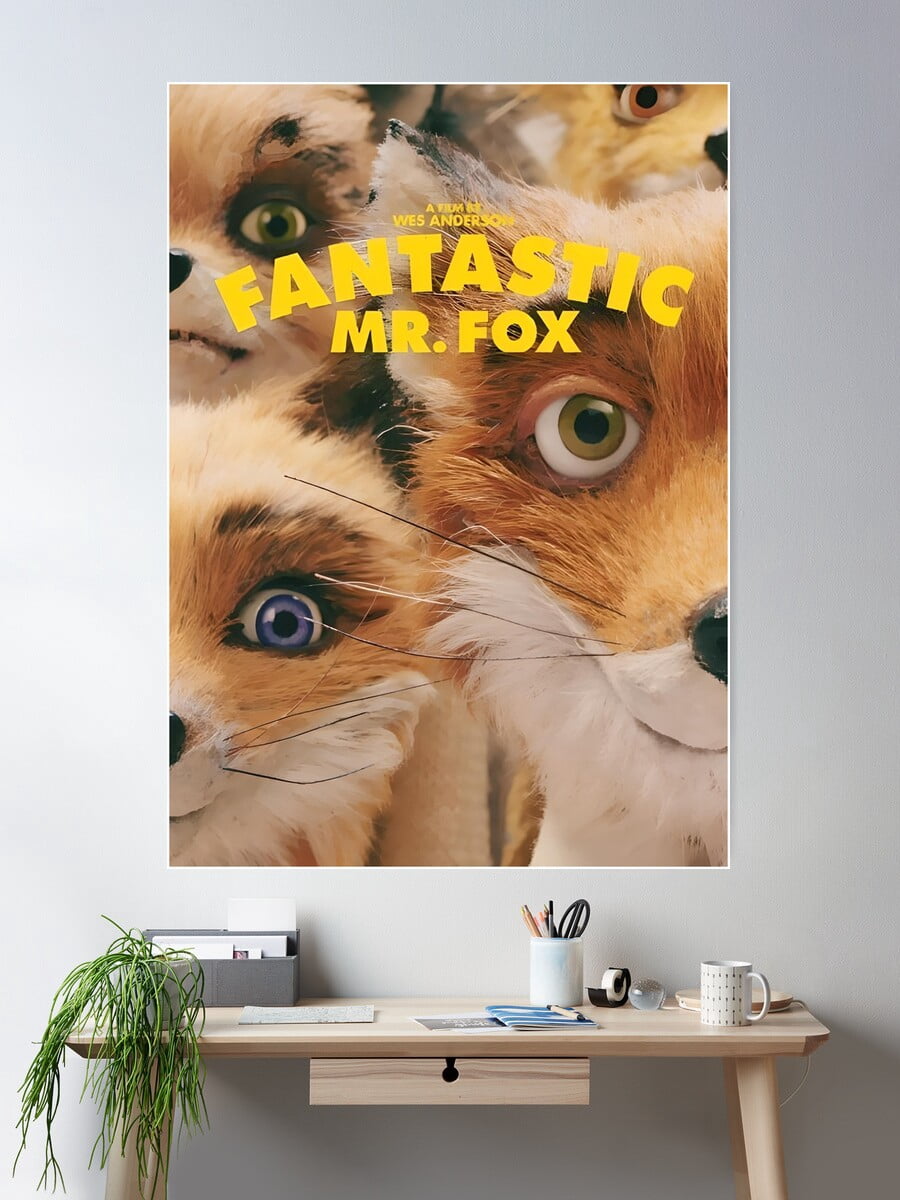 Fantastic Mr Fox - Fox Poster Wall Art, Modern Wall Decor For Living ...