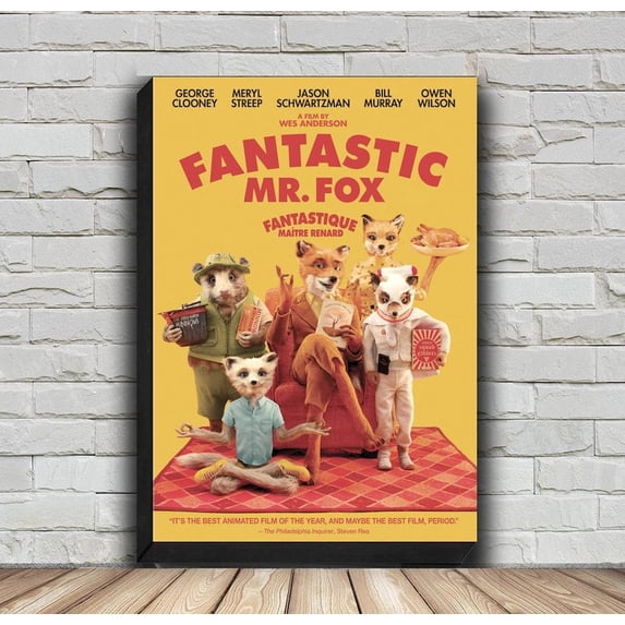 Fantastic Mr Fox Movie Poster, HD Wall Art Canvas Painting For Home ...