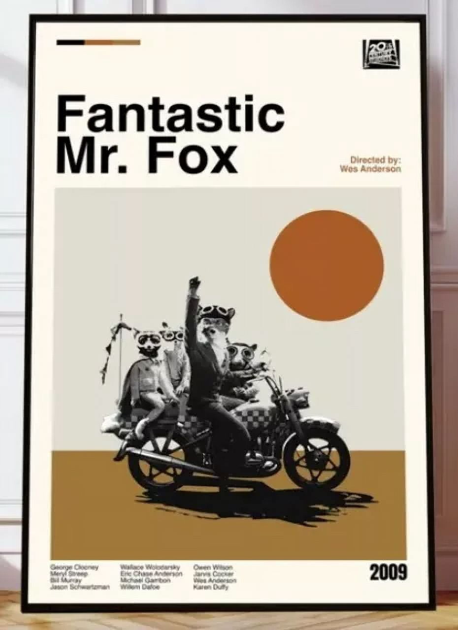 Fantastic Mr. Fox Poster, Wes Anderson Film, Mid Century Modern Art NO ...