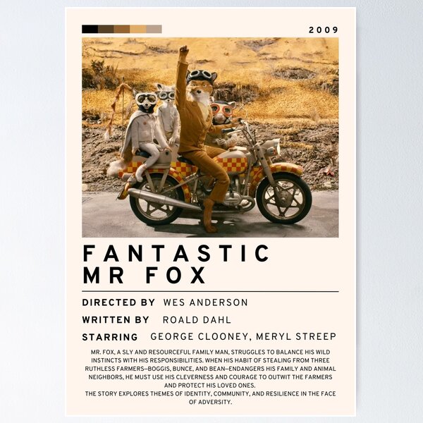 Fantastic Mr. Fox - Salute Poster Wall Art, Modern Wall Decor For ...