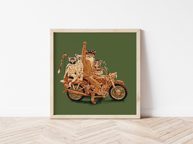 Fantastic Mr. Fox Wall Art Print | Wes Anderson Art Print | movie ...