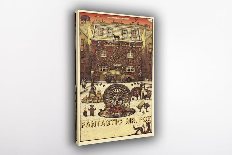 Fantastic Mr Fox, Wes Anderson Poster, Canvas Wall Art, Wall Decor ...