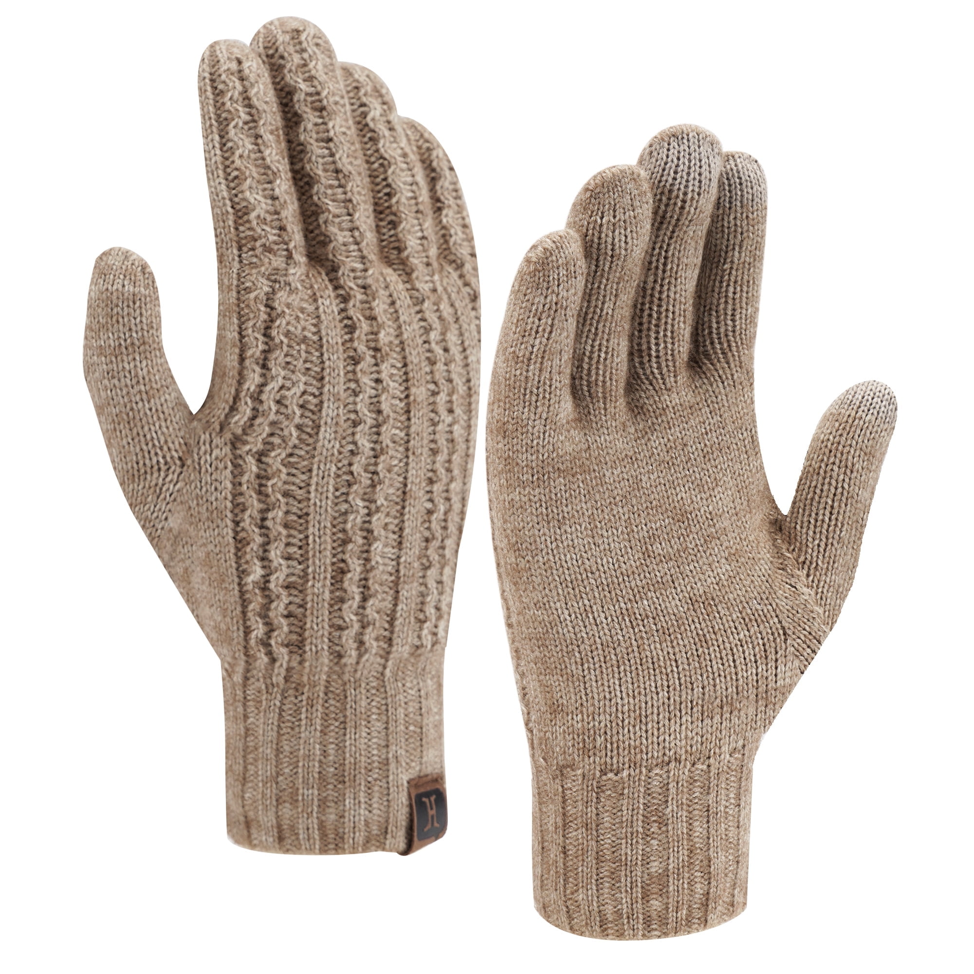 FZ FANTASTIC ZONE Women's Winter Warm Touchscreen Cable Knit Gloves ...