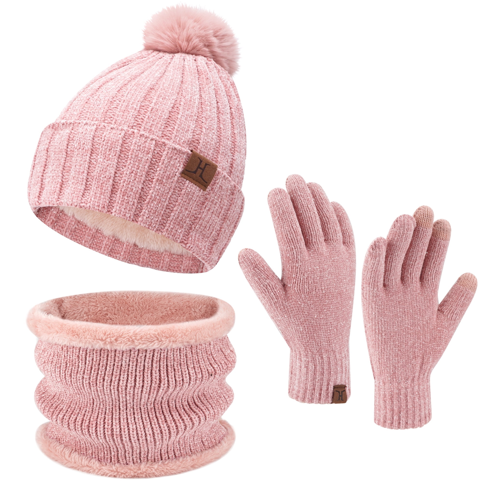 FZ FANTASTIC ZONE Womens Winter Beanie Hats Scarf Neck Warmer ...