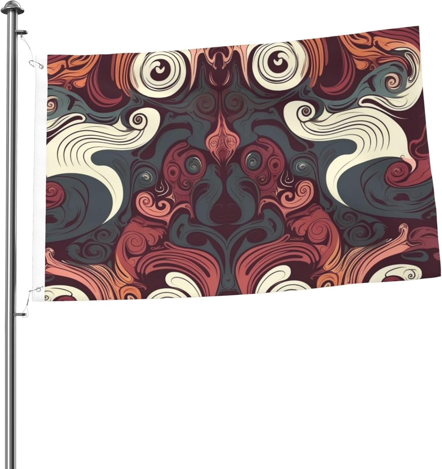 Fantastic swirl pattern Garden Flags Holiday Banner with Brass Grommets ...