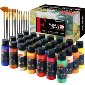 Nicpro Acrylic Paint Set, 14 Colors, 16.9oz Bottles, Multi-Surface Use ...