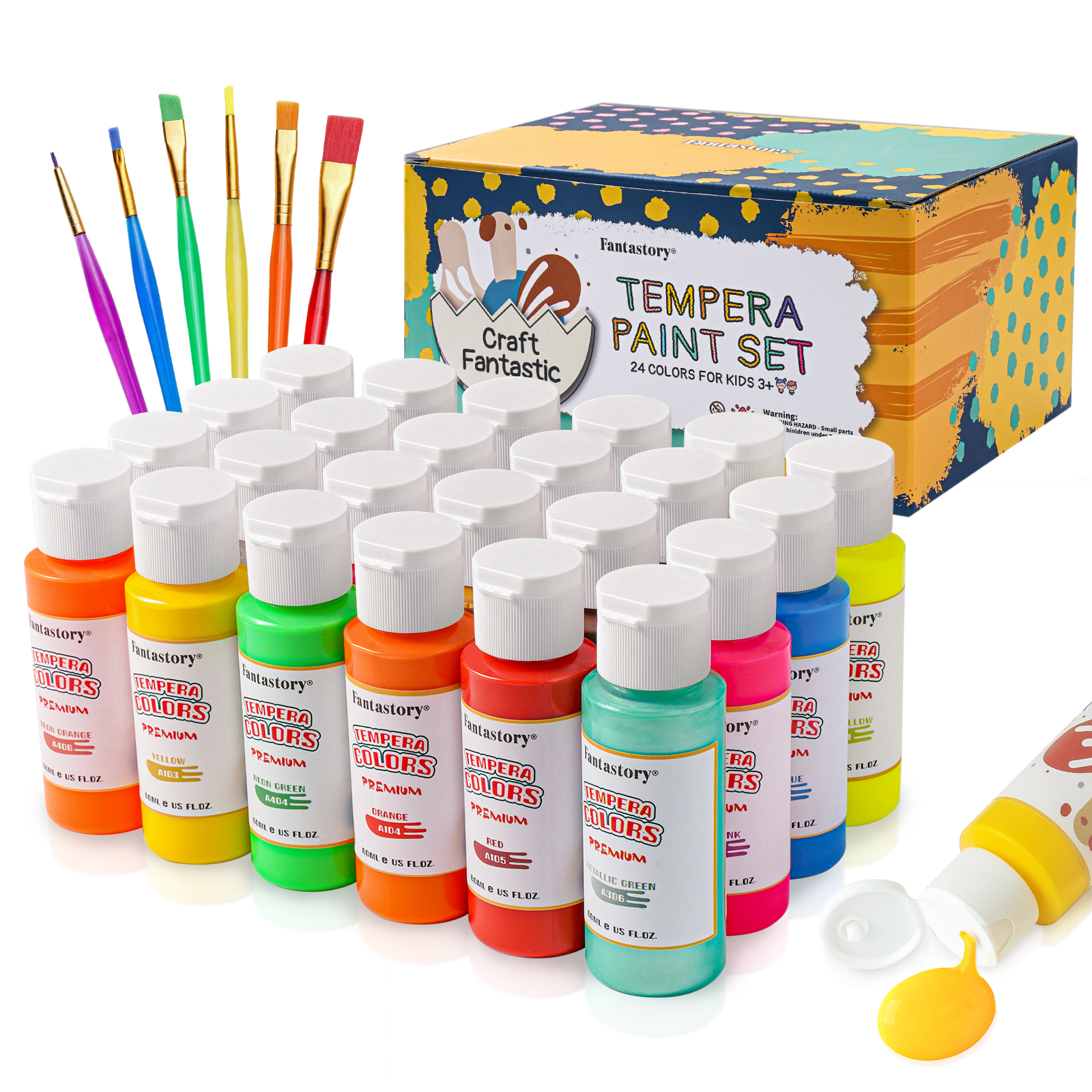 Crayola Washable Kids' Paint Pot Set, 4 Colors With Pearl Effects ...