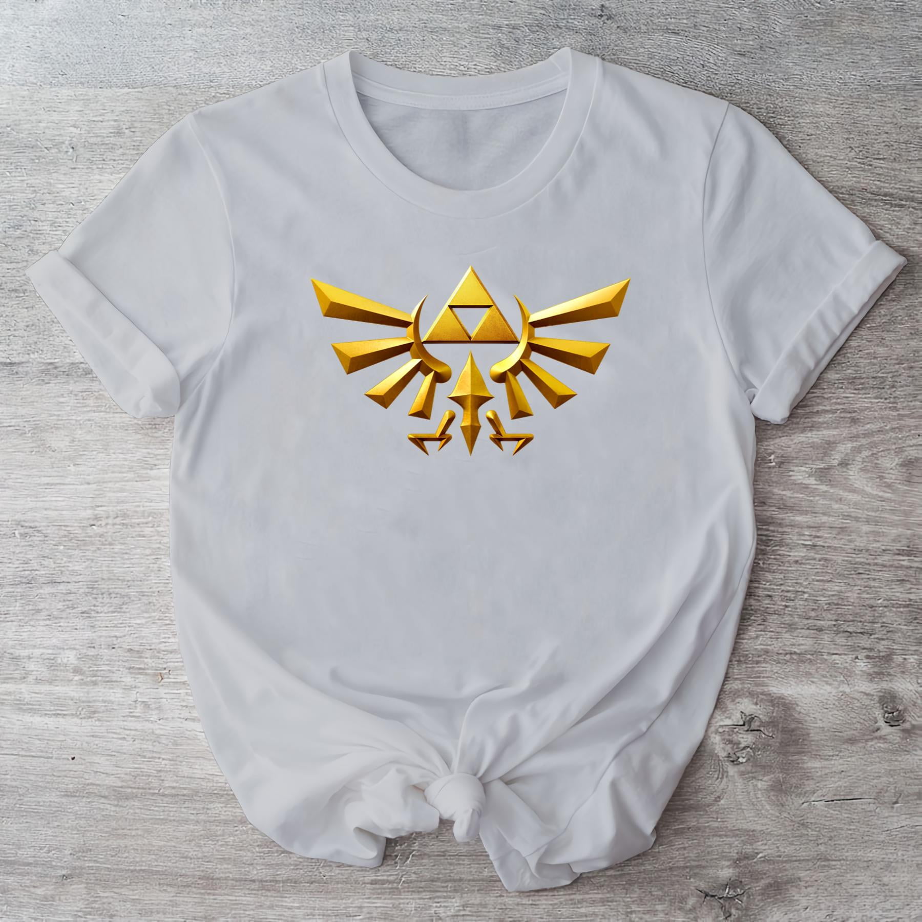 Fantasy Adventure Game Inspired Crest Graphic Shirt, Iconic Golden ...