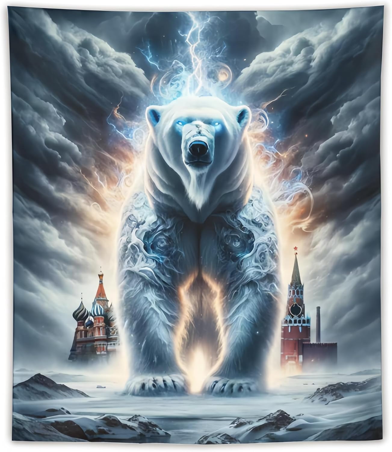 Fantasy Animal Wall Tapestry with Lightning, Dreamy Wall Art Decor for ...