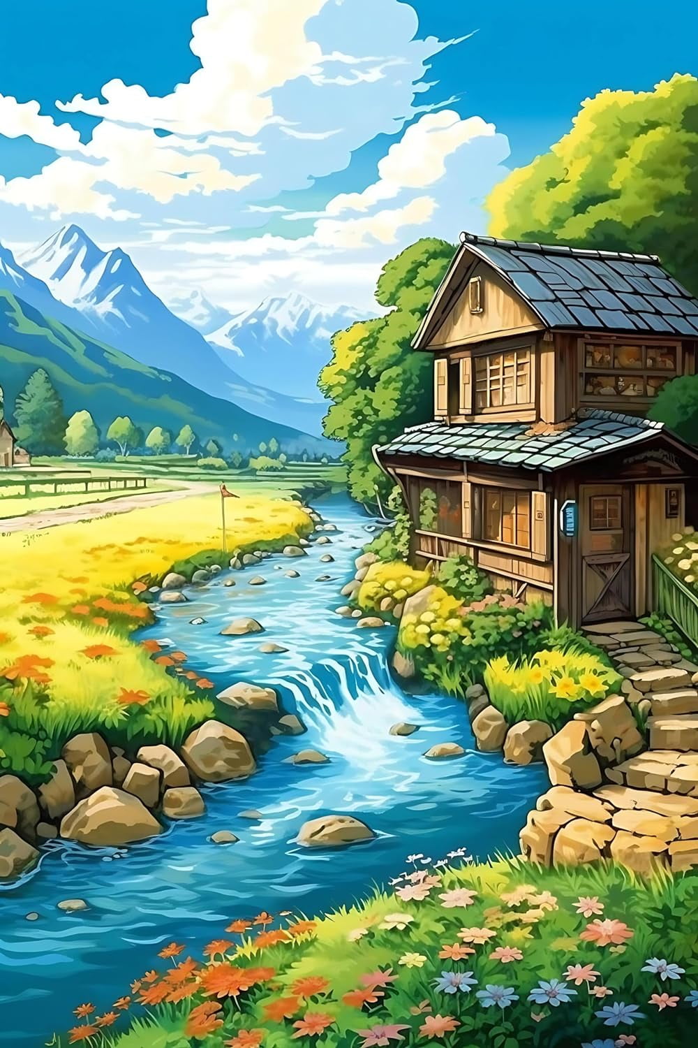 Fantasy Anime Wall Art - Wonderful Countryside Rustic Aesthetics Poster ...