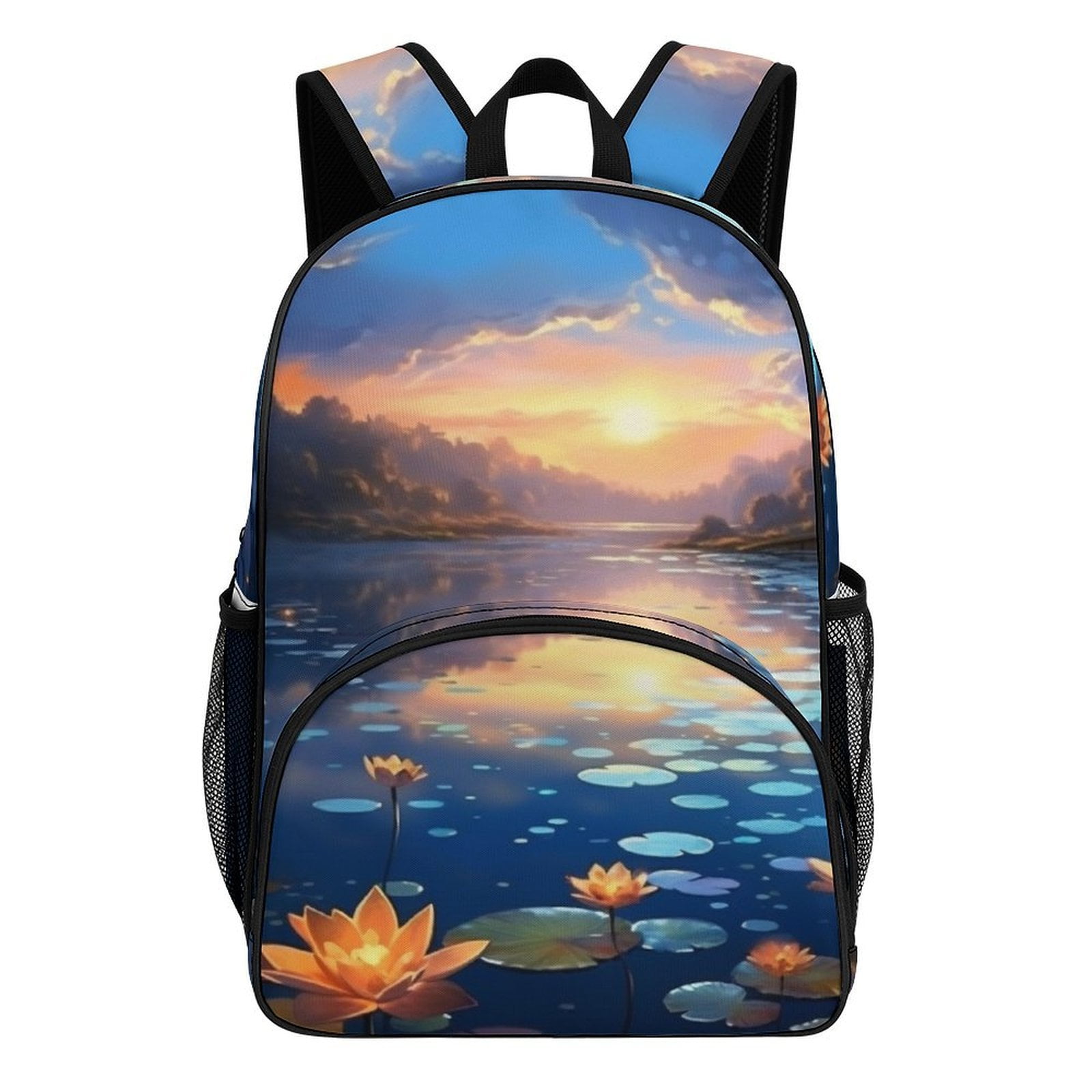 Fantasy Blue Flower Butterfly Backpacks for Backpack for Bookbag ...