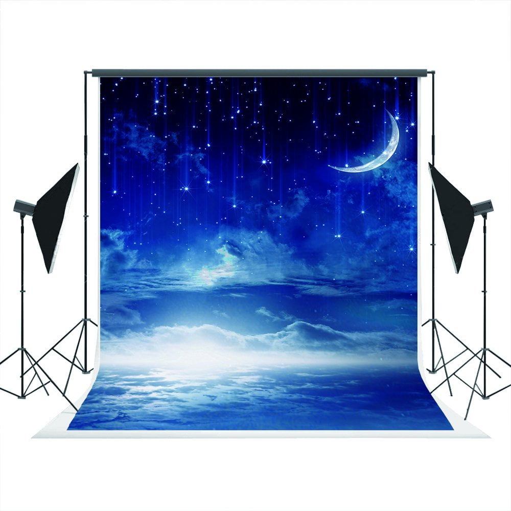 Fantasy Blue Star Night Sky Photography Backdrops Baby Background Photo ...