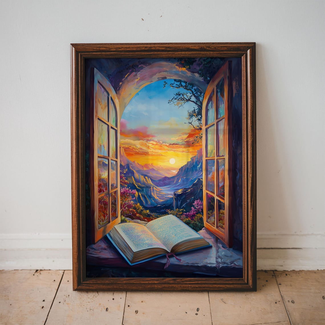 Fantasy Book Poster, Reading Nook Poster, Romantasy Poster, Cozy Home ...