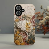 Fantasy Brain Floral Autumn Flowers Anatomy Art Phone Case for 17 16 15 ...