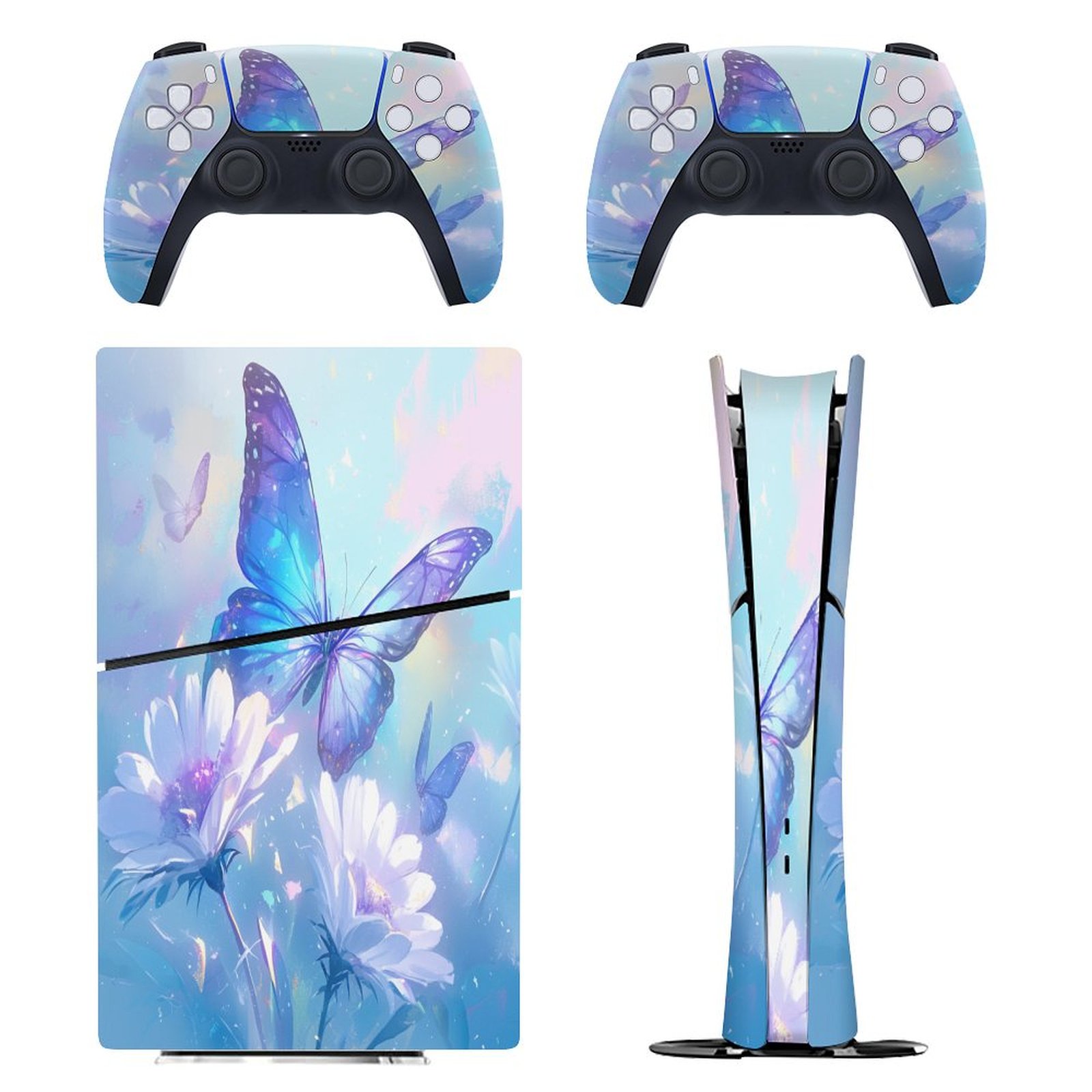 Fantasy Butterfly PS5/PS5 Pro/PS5 Slim Digital Disc Skin Sticker For Console And Controller ...