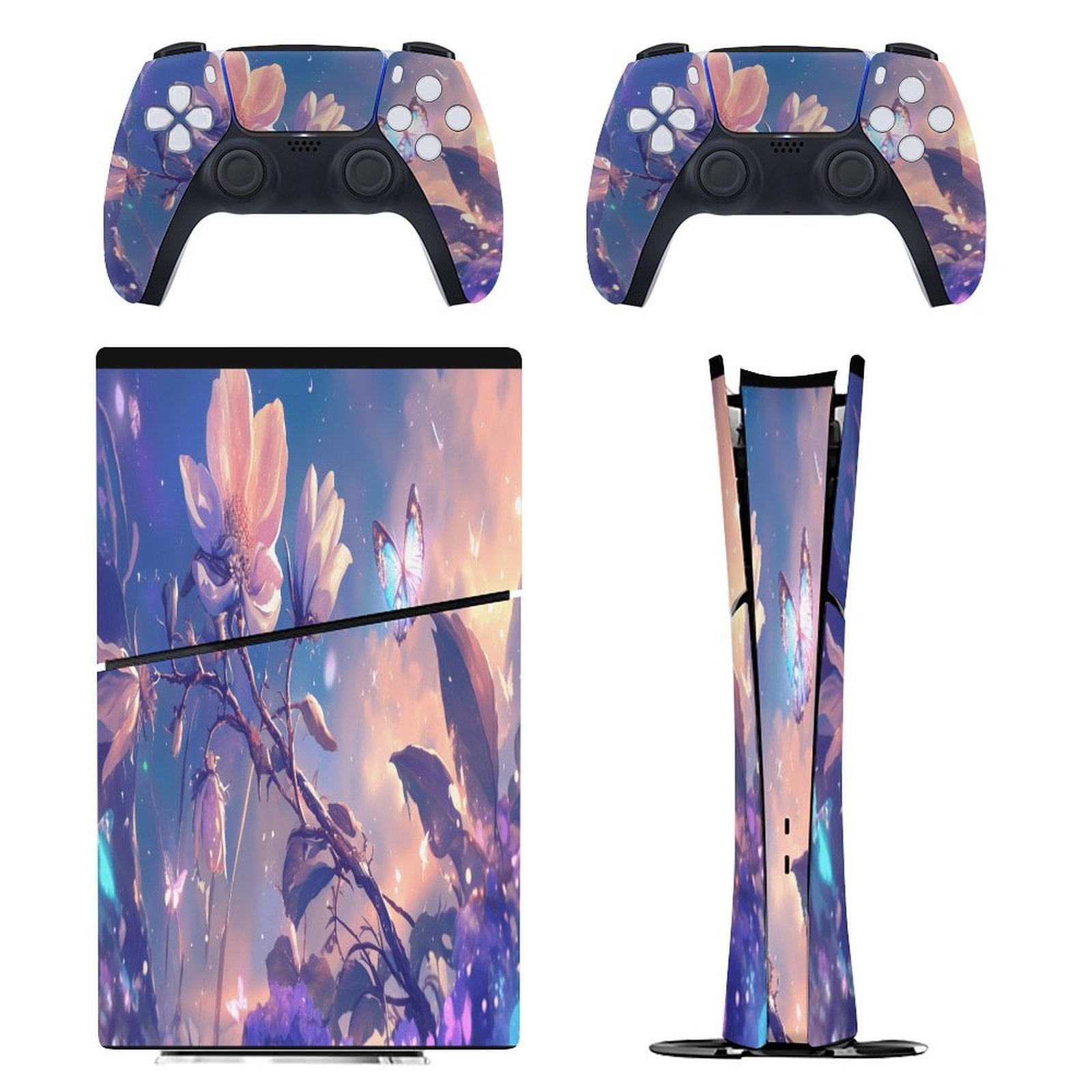 Fantasy Butterfly PS5/PS5 Pro/PS5 Slim Digital Disc Skin Sticker For Console And Controller ...