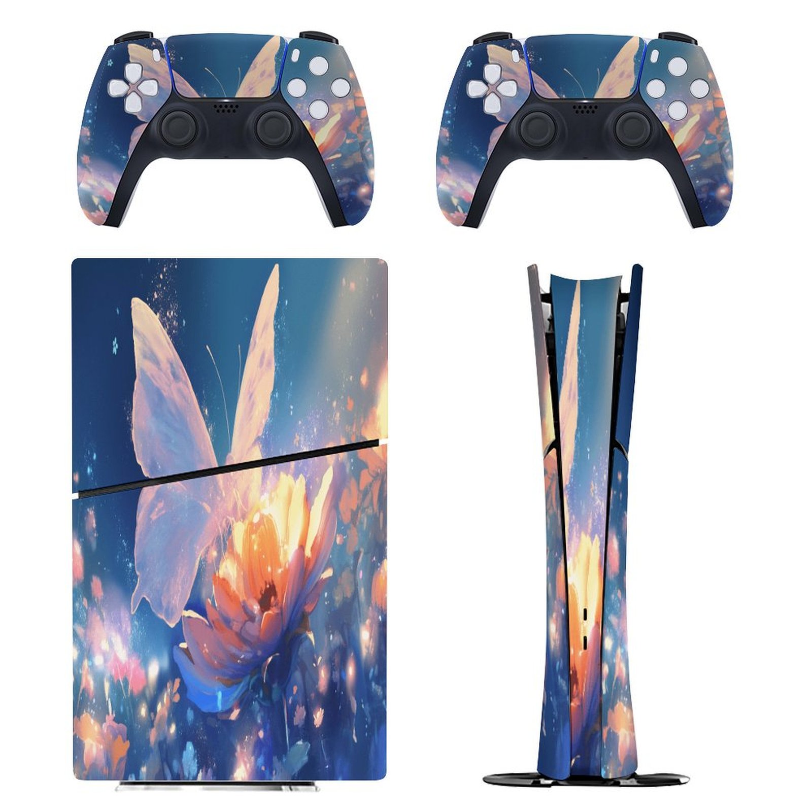 Fantasy Butterfly PS5/PS5 Pro/PS5 Slim Digital Disc Skin Sticker For Console And Controller ...