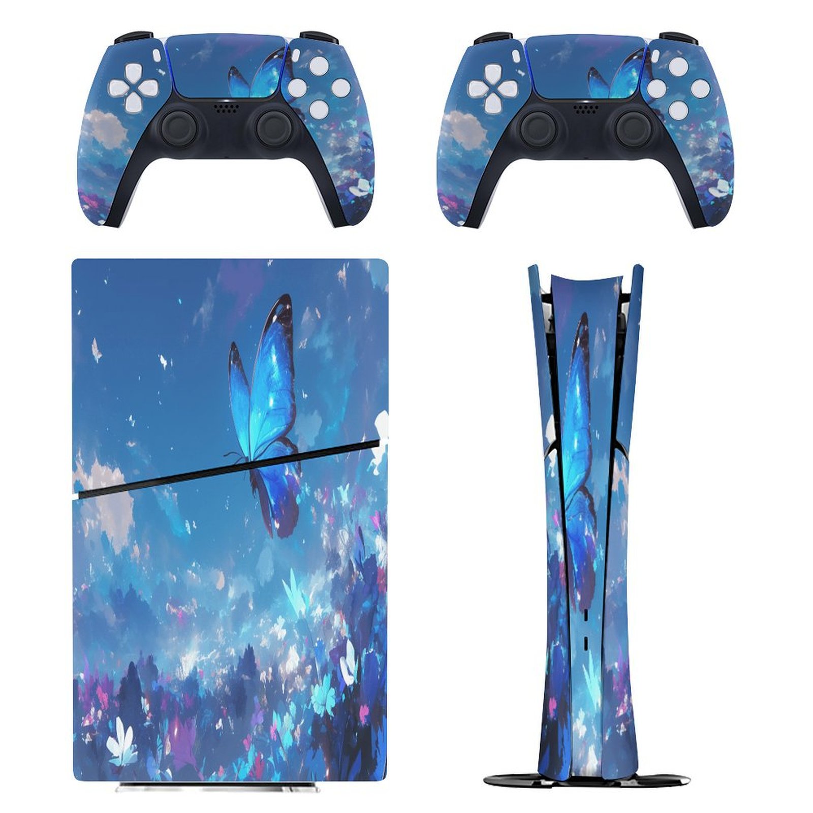 Fantasy Butterfly PS5/PS5 Pro/PS5 Slim Digital Disc Skin Sticker For Console And Controller ...