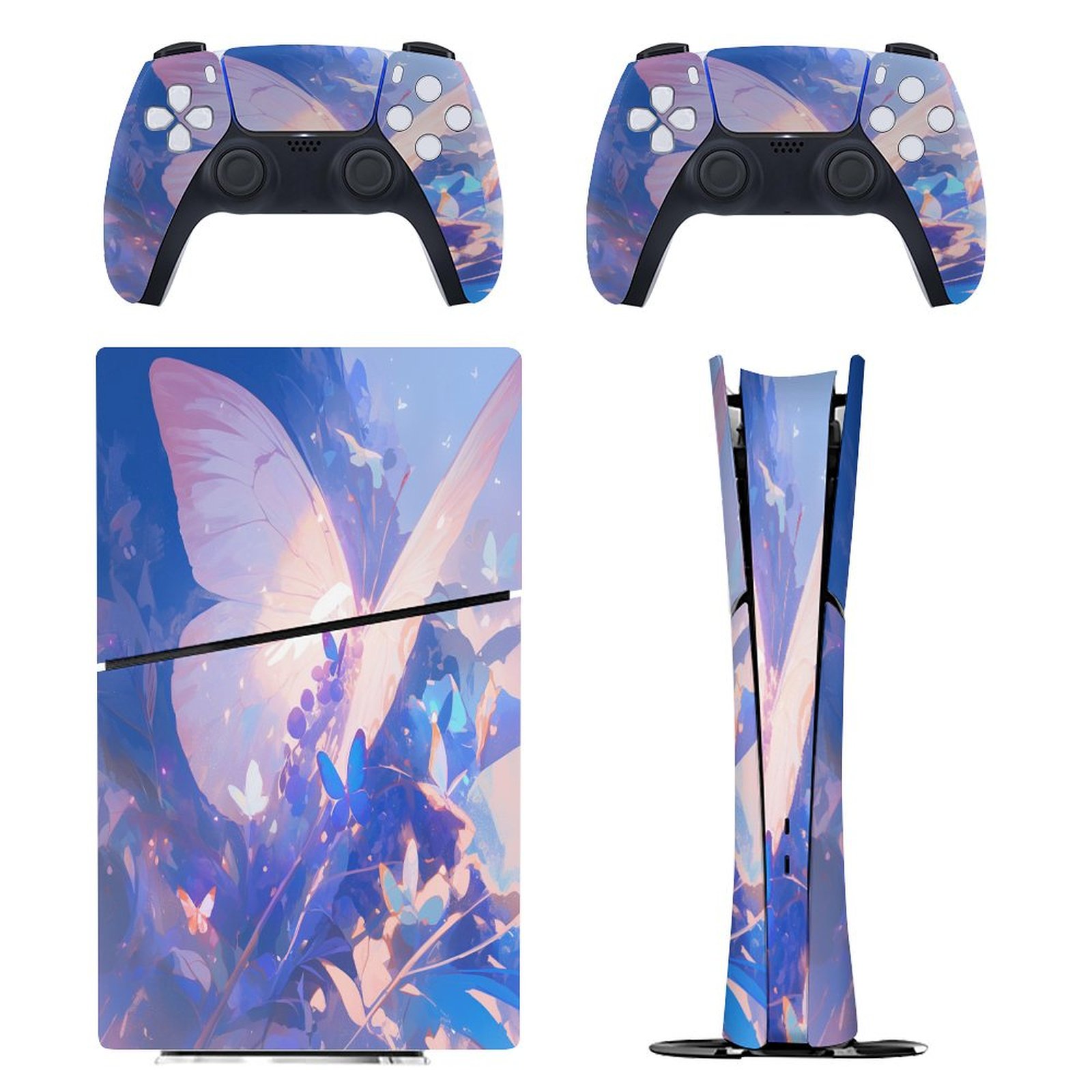 Fantasy Butterfly PS5/PS5 Pro/PS5 Slim Digital Disc Skin Sticker For Console And Controller ...