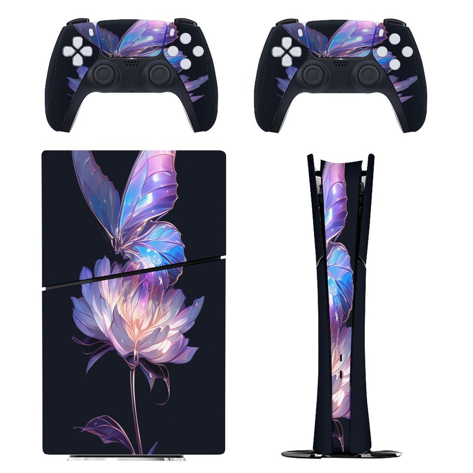 Fantasy Butterfly PS5/PS5 Pro/PS5 Slim Digital Disc Skin Sticker For Console And Controller ...