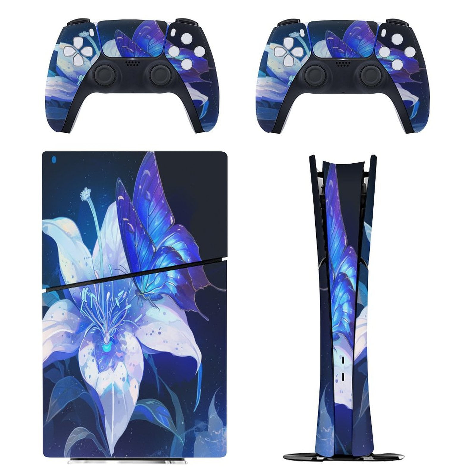 Fantasy Butterfly PS5/PS5 Pro/PS5 Slim Digital Disc Skin Sticker For Console And Controller ...