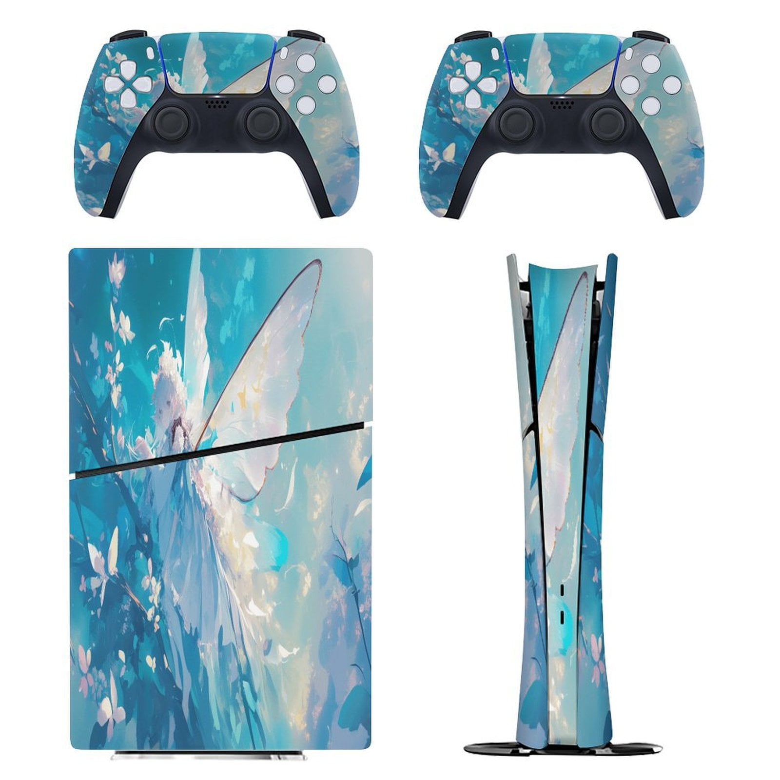 Fantasy Butterfly PS5/PS5 Pro/PS5 Slim Digital Disc Skin Sticker For Console And Controller ...