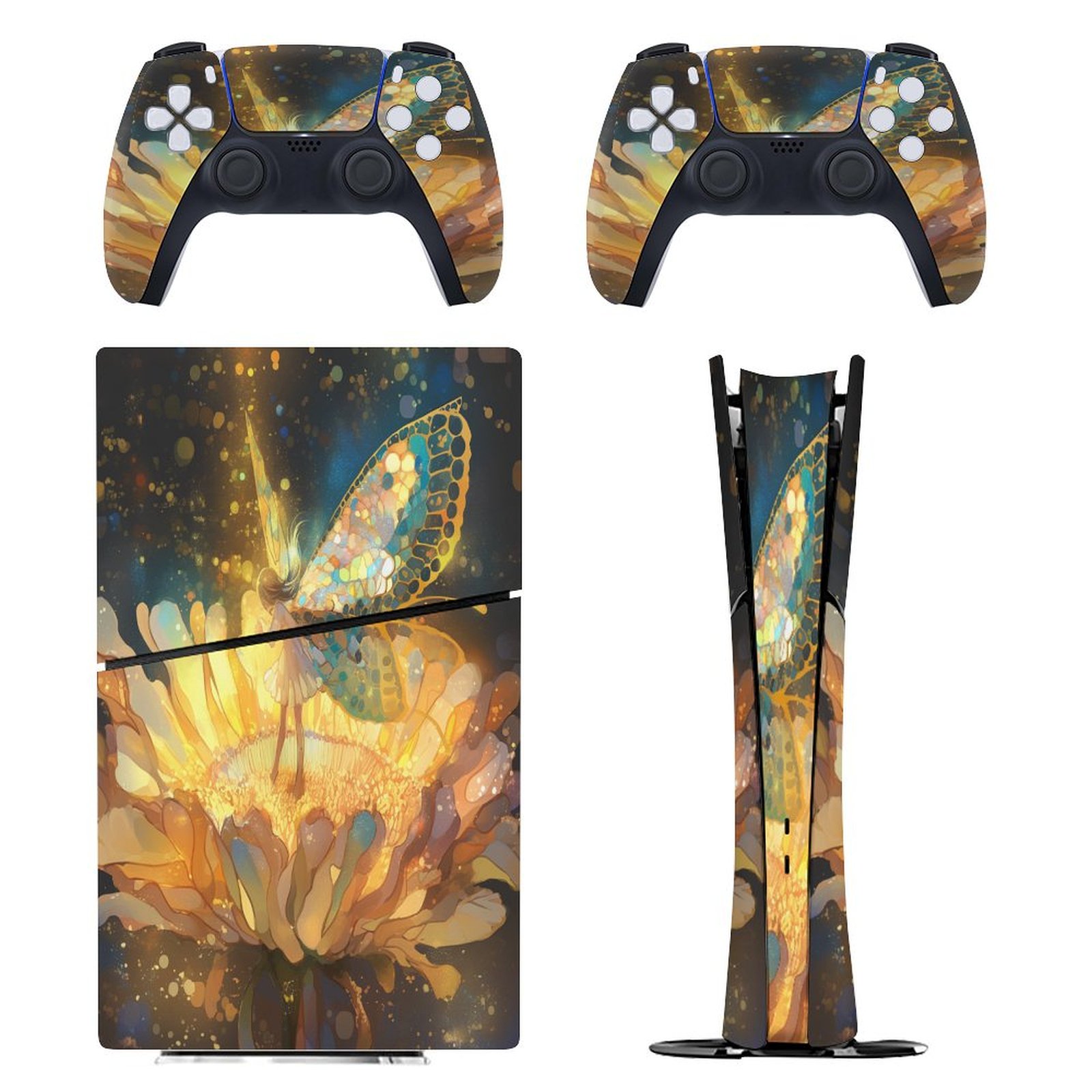 Fantasy Butterfly PS5/PS5 Pro/PS5 Slim Digital Disc Skin Sticker For Console And Controller ...