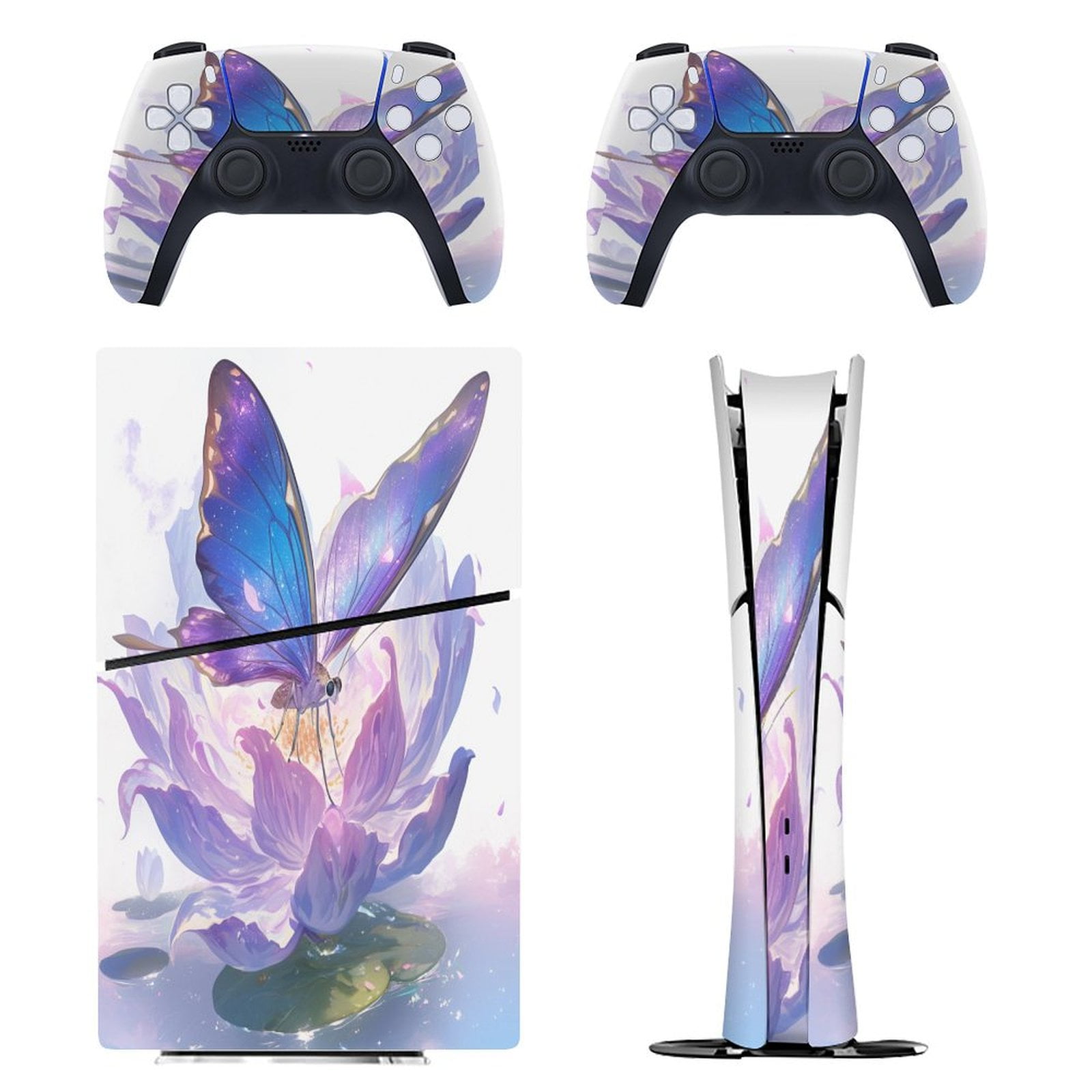 Fantasy Butterfly PS5/PS5 Pro/PS5 Slim Digital Disc Skin Sticker For Console And Controller ...