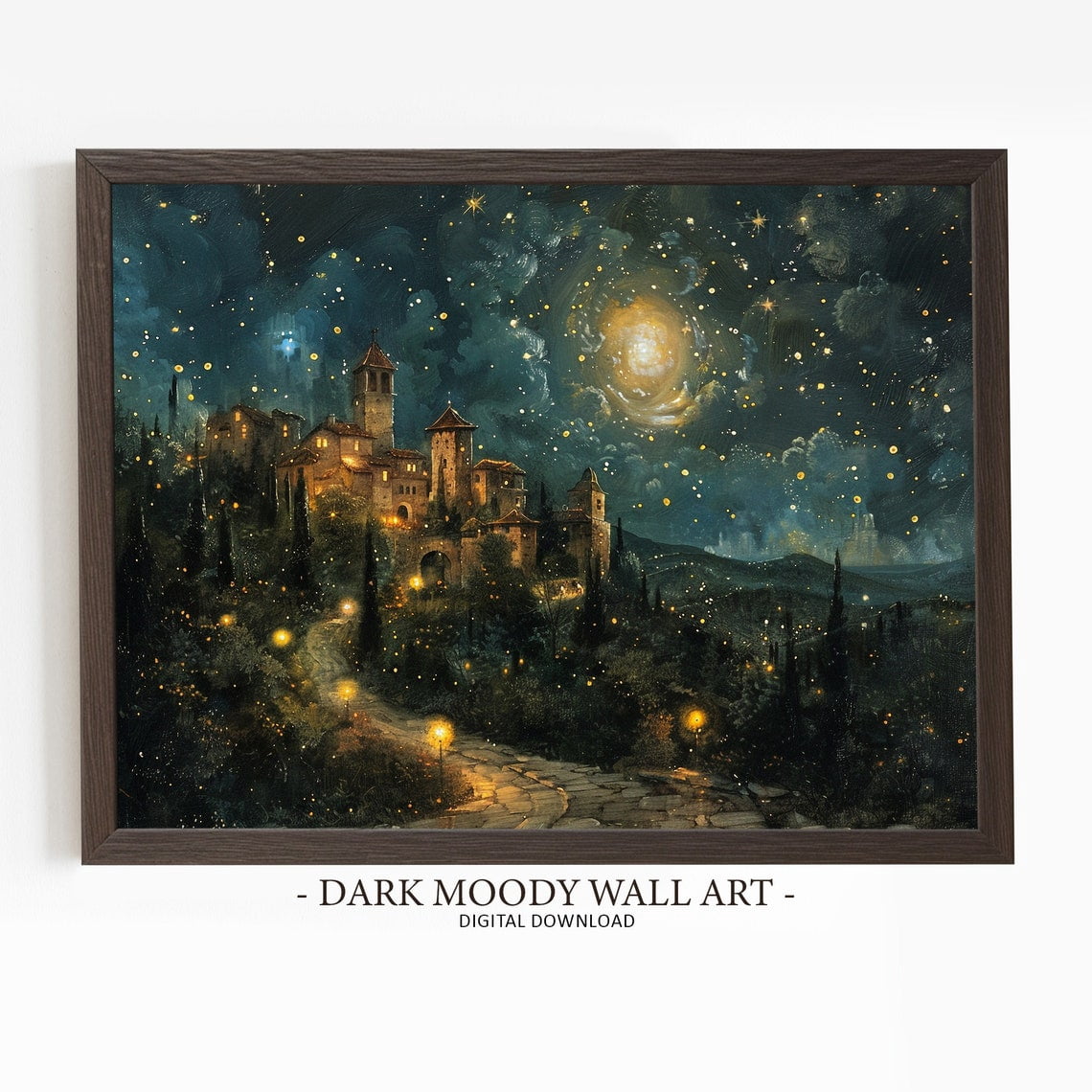 Fantasy Castle Painting, Fairytale Print, Victorian Medieval Castle Art ...