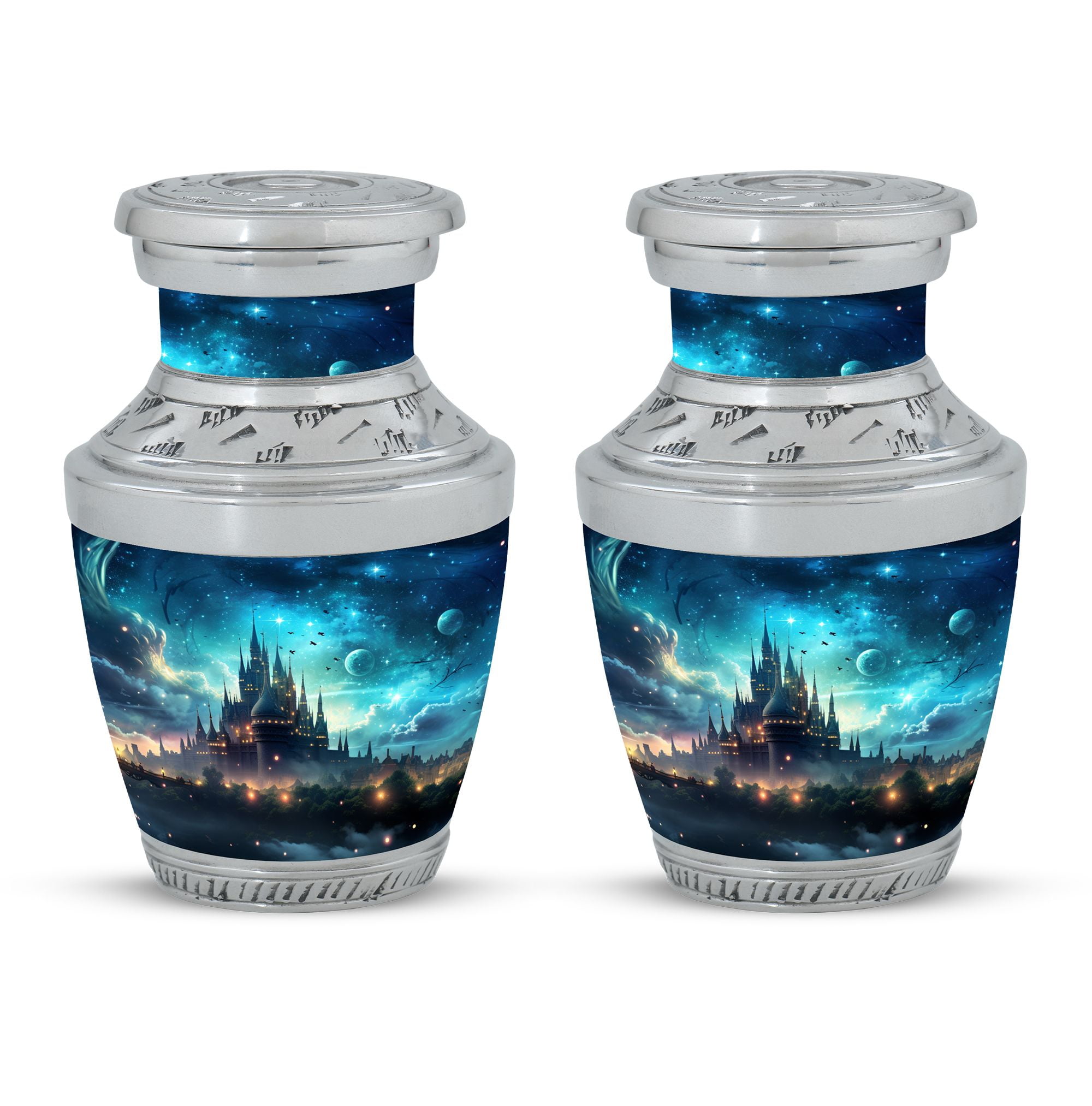 Fantasy Castle under a Starlit Sky Petite Portal - Keepsake Mini Urn ...