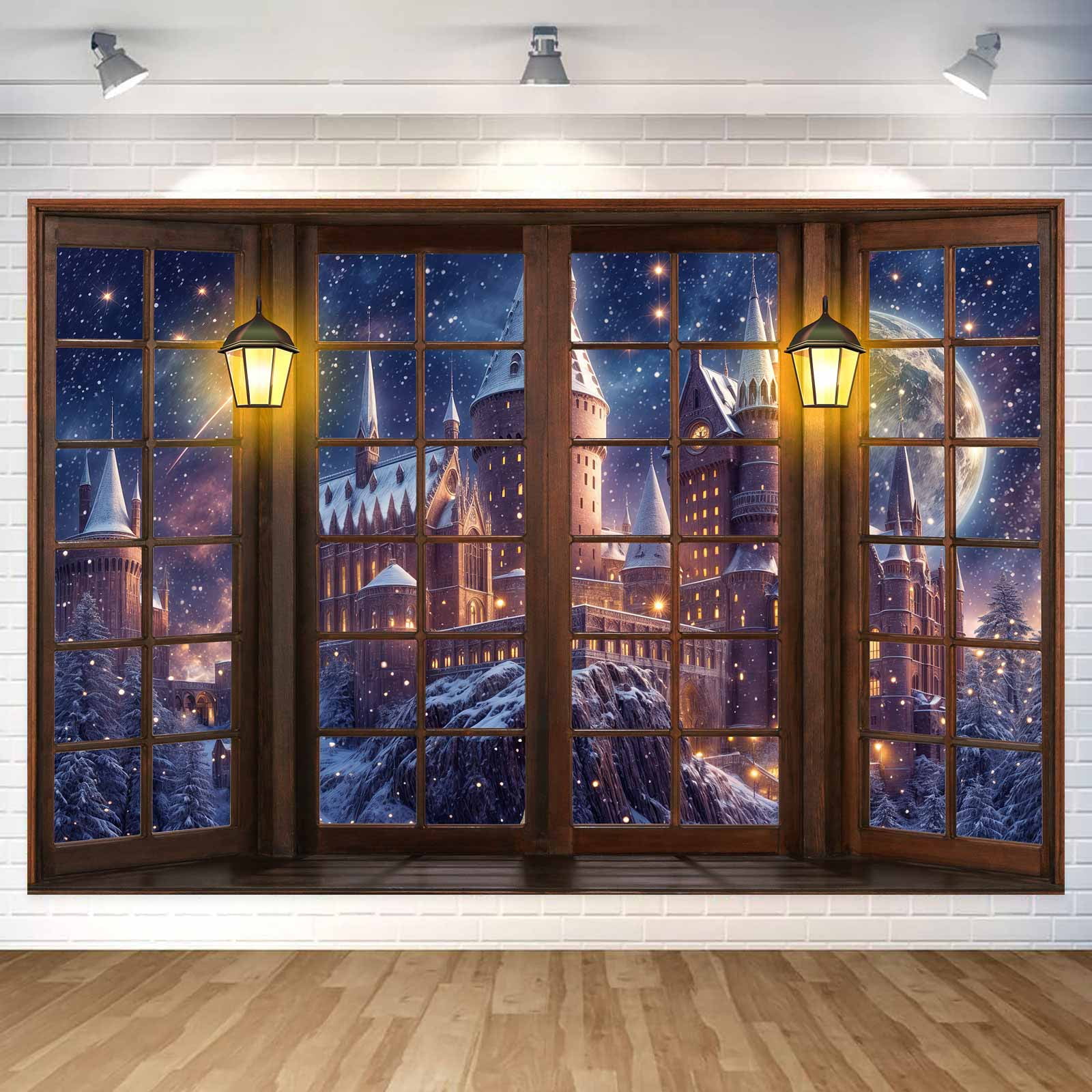 Fantasy Castle Window Backdrop,Mysterious Medieval Gothic Palace Photo ...