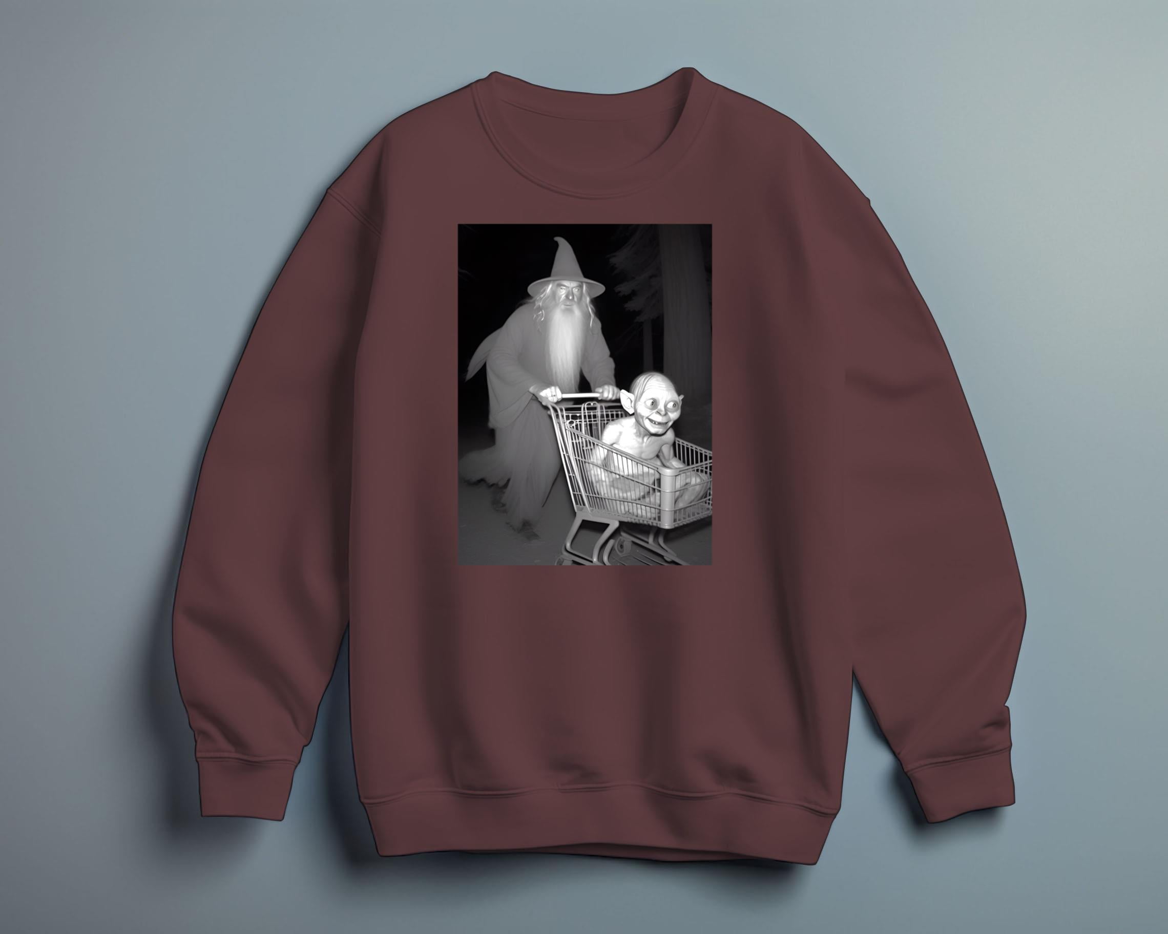 Fantasy Character Pushing Mythical Creature in Shopping Cart Shirt with ...